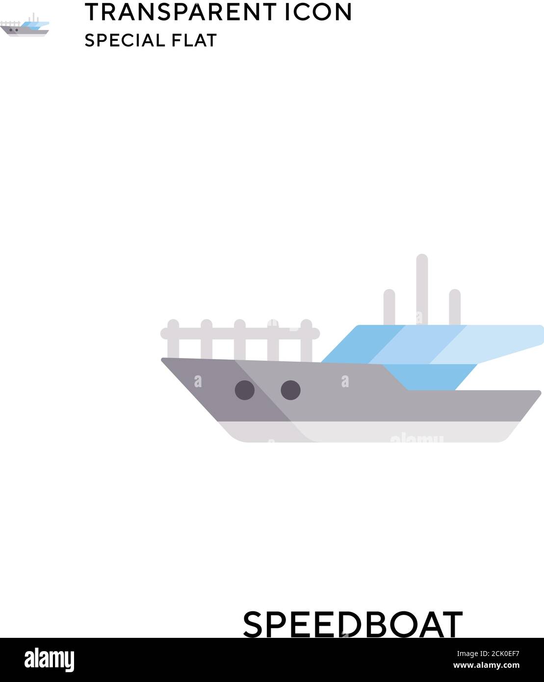 Speedboat vector icon. Flat style illustration. EPS 10 vector Stock ...