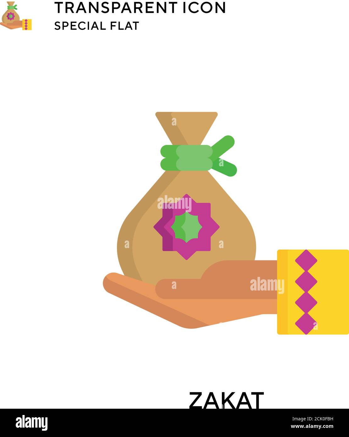 Zakat vector icon. Flat style illustration. EPS 10 vector Stock Vector ...