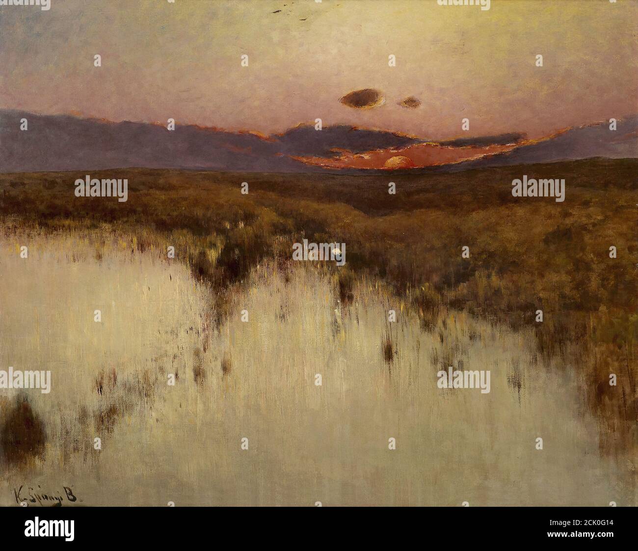 Spanyi Bela - Dusk - Hungarian School - 19th Century Stock Photo - Alamy