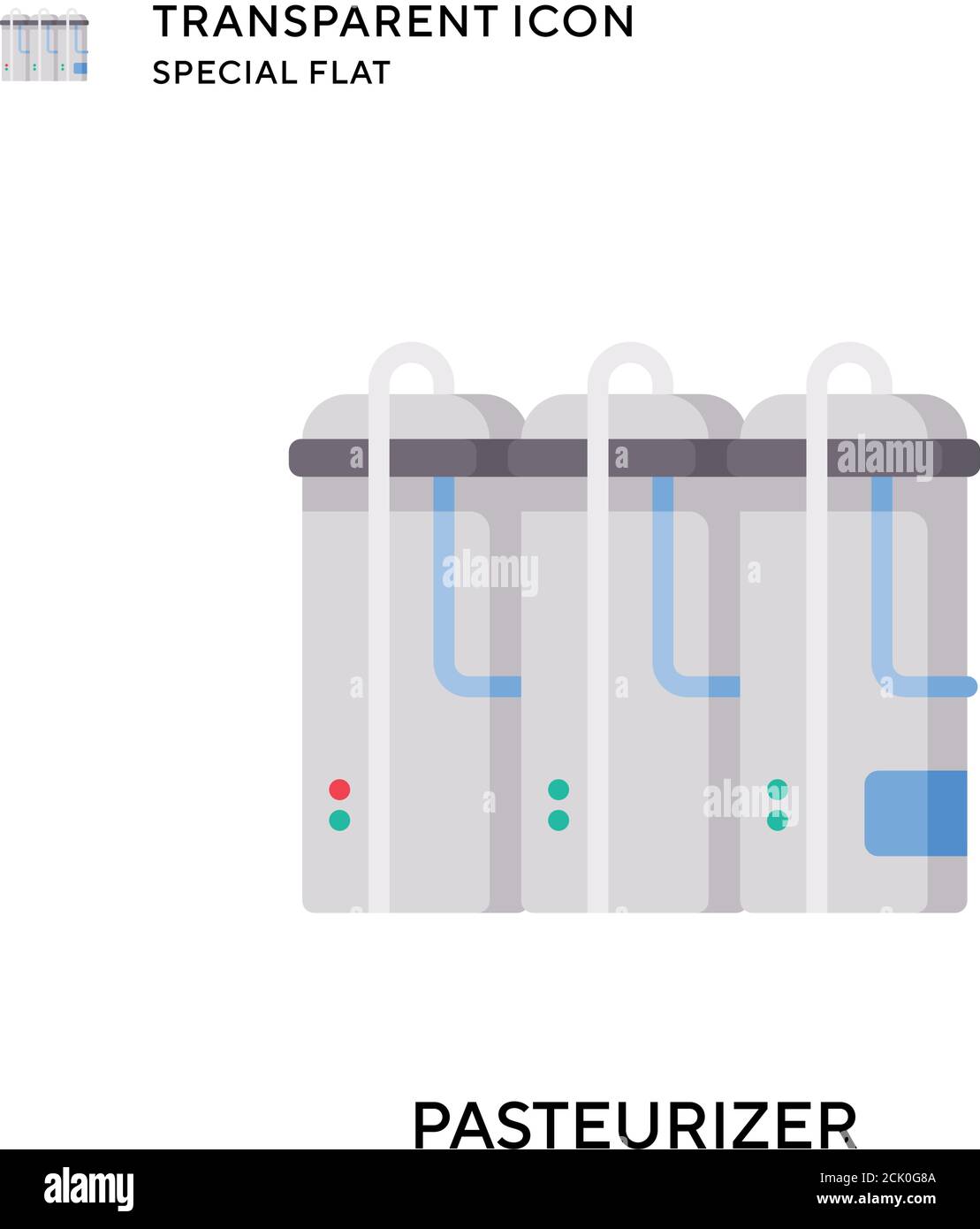 Pasteurizer vector icon. Flat style illustration. EPS 10 vector Stock ...