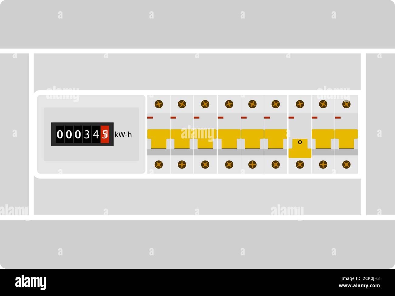 Electrical circuit breakers Stock Vector Images - Alamy