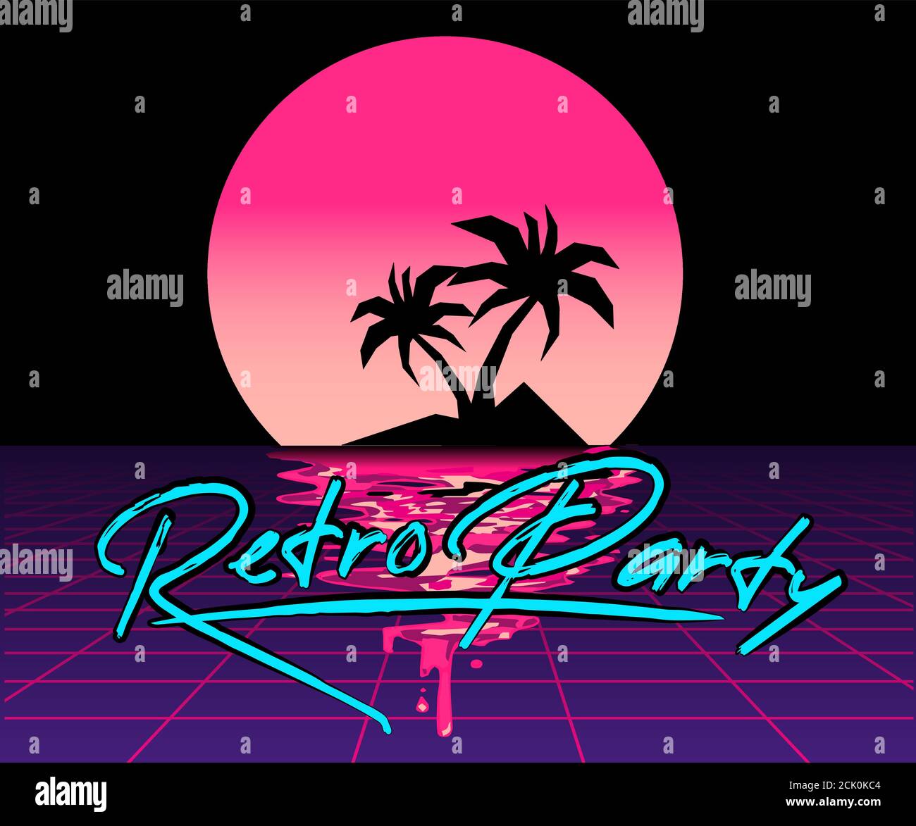 Vintage style poster for retro party banner, invitation, flyer ...