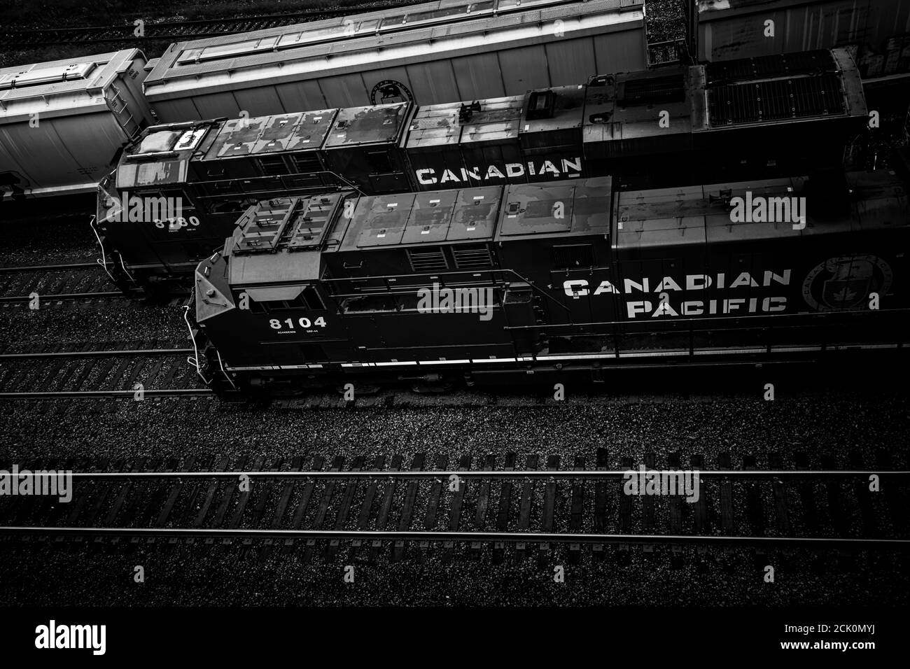 Canadian pacific railway cp rail Black and White Stock Photos & Images ...