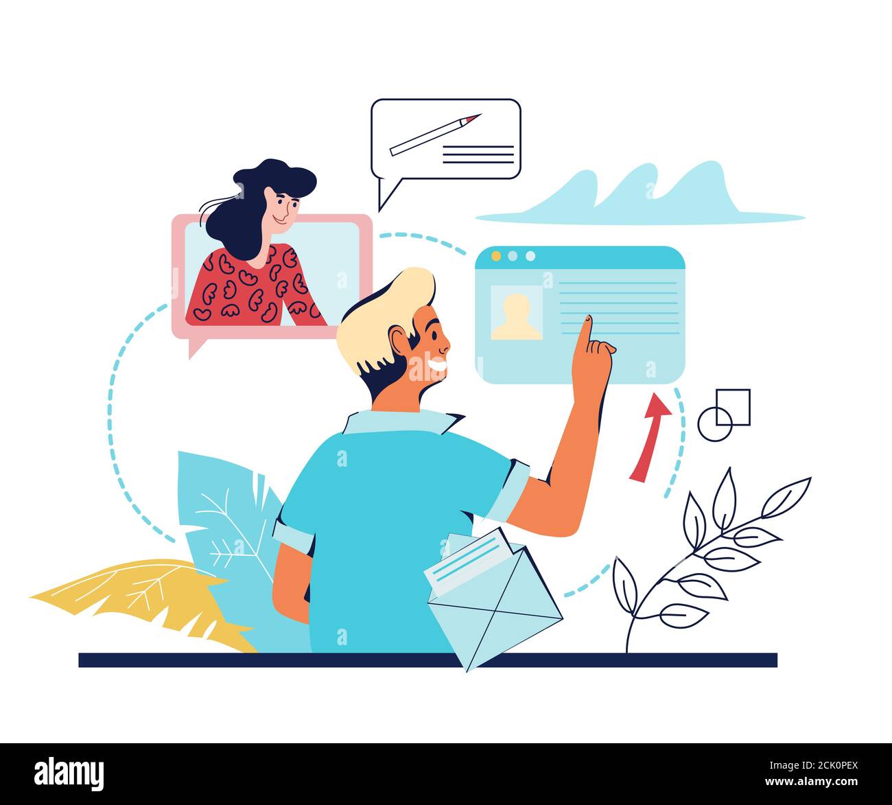 Direct mail email Stock Vector Images - Alamy