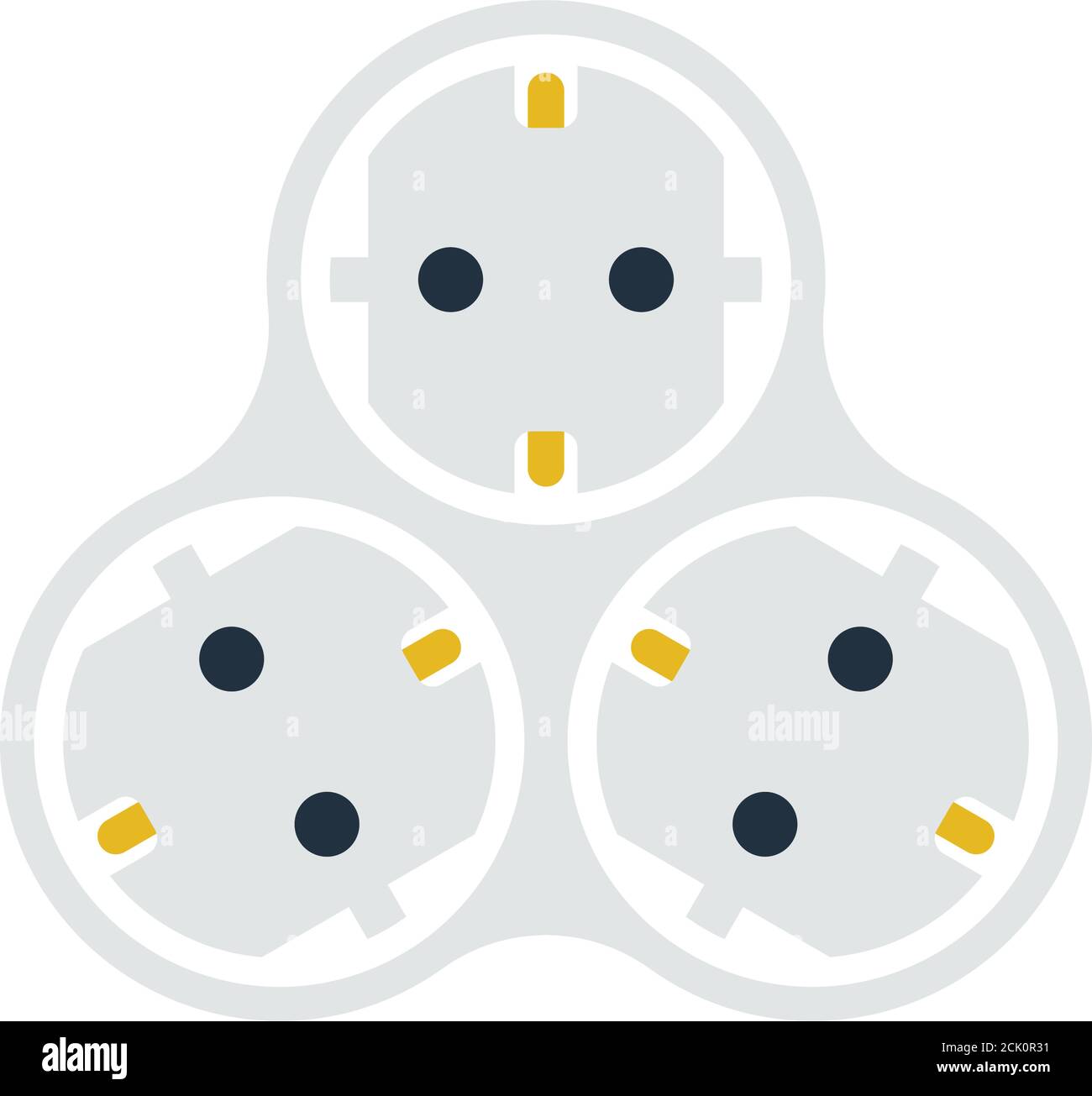 AC Splitter Icon. Flat Color Design. Vector Illustration Stock Vector ...