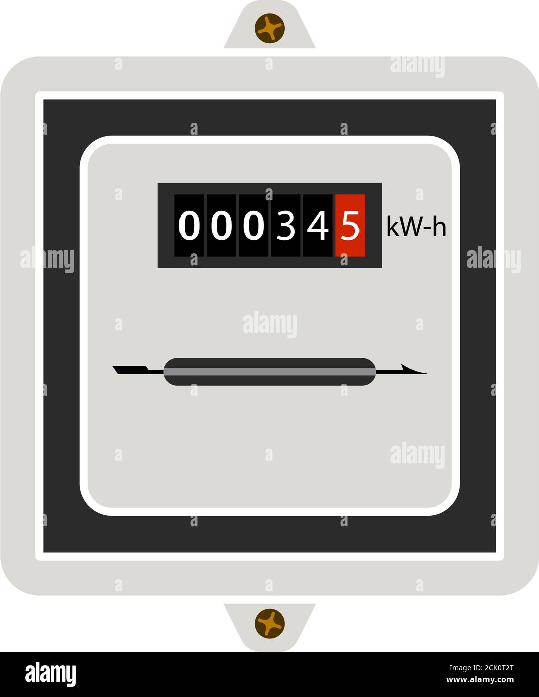 Electric Meter Icon. Flat Color Design. Vector Illustration Stock ...