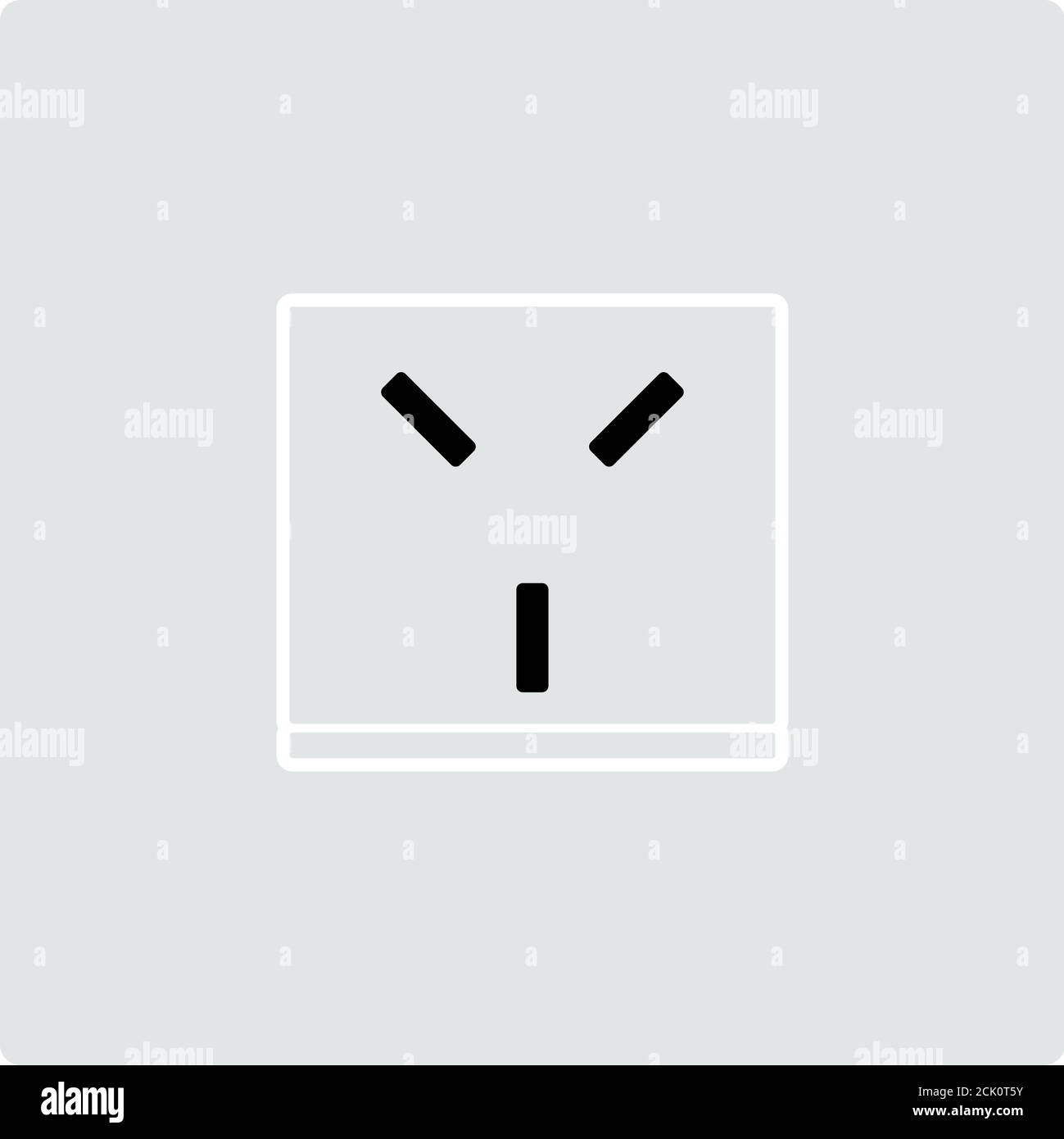 Israel Electrical Socket Icon. Flat Color Design. Vector Illustration ...