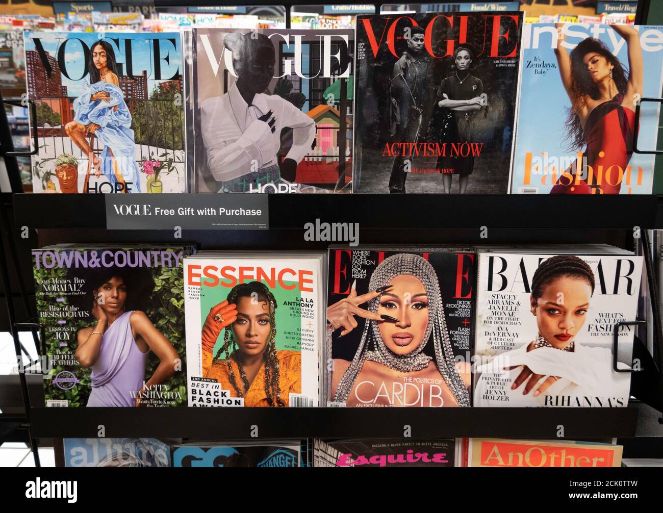 Magazine Stand Featuring Magazine Covers, NYC, USA Stock Photo - Alamy