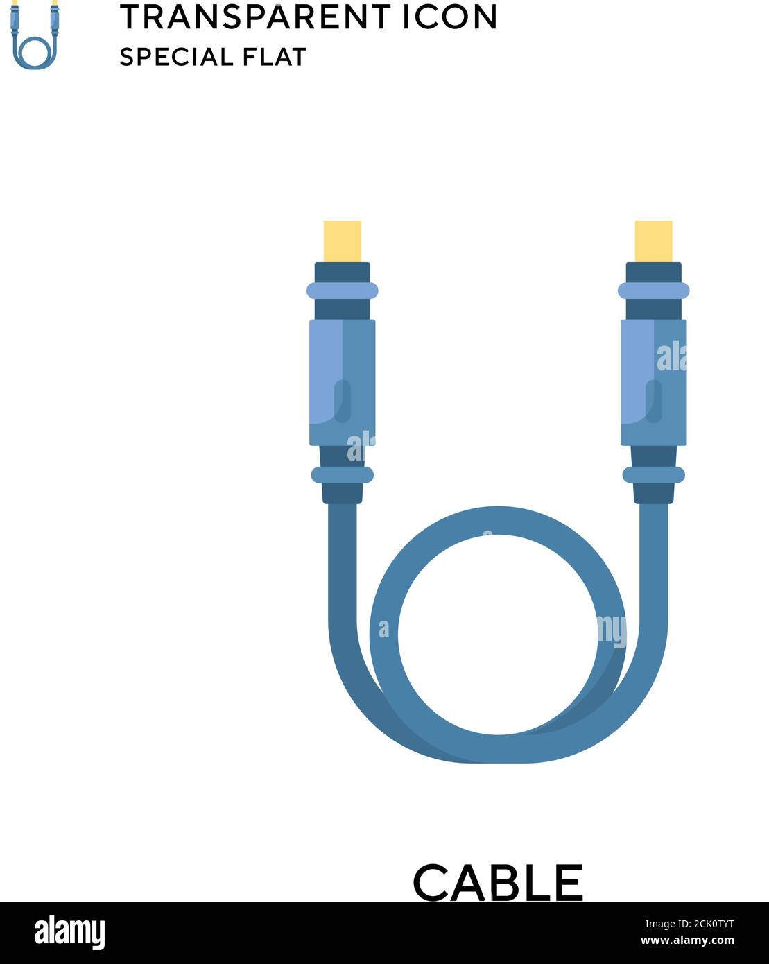 Cable vector icon. Flat style illustration. EPS 10 vector Stock Vector ...