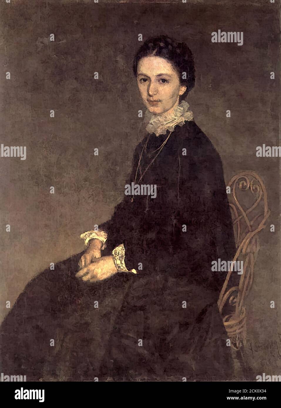 Szinyei Merse PáL - Portrait of Ninon Szinyei Merse - Hungarian School ...