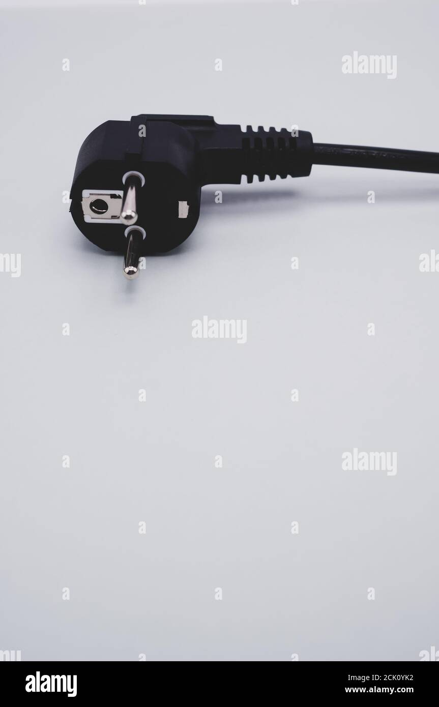 Vertical closeup of a cable on a white background Stock Photo - Alamy
