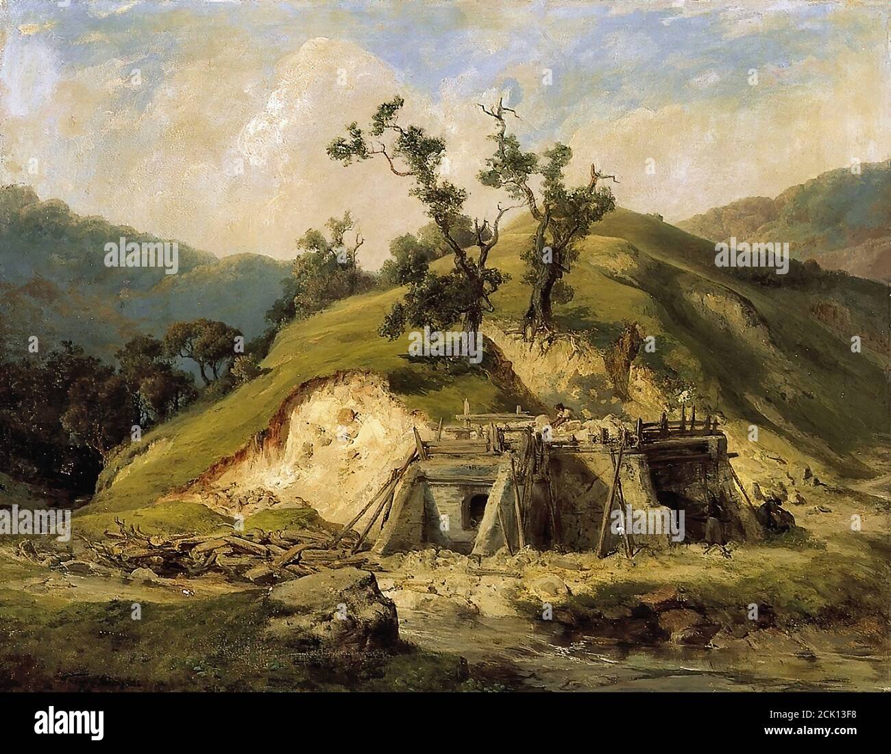 Telepy Karoly - Lime Burner - Hungarian School - 19th Century Stock ...