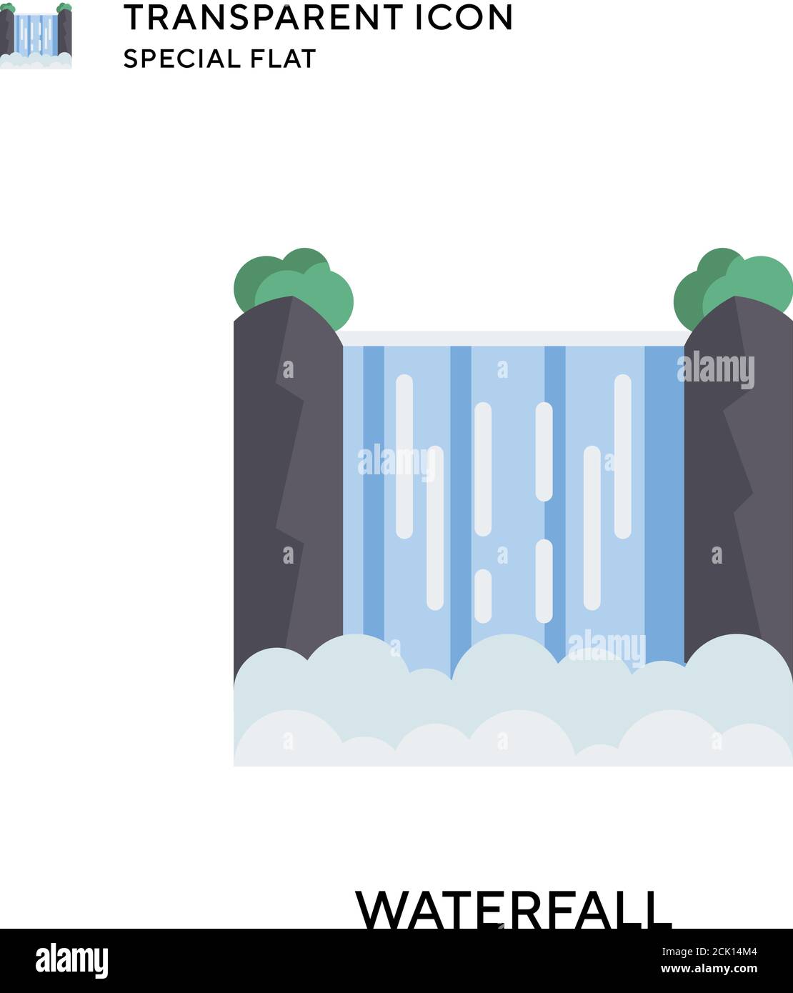 Waterfall iceland Stock Vector Images - Alamy