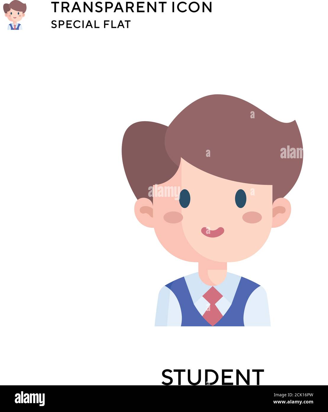 Student vector icon. Flat style illustration. EPS 10 vector Stock ...