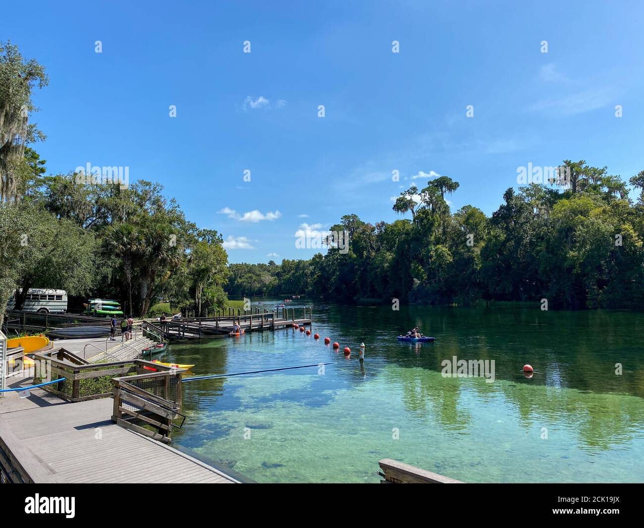 Dunnellon, FL/USA - 9/2/20: People kayaking from KP Hole County park ...