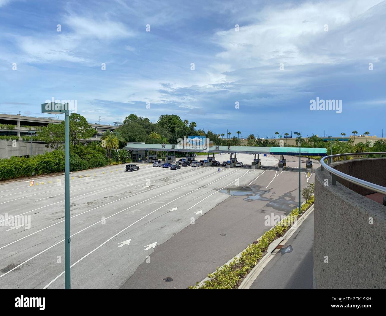 Orlando,FL/USA-8/30/20: The parking entrance to Universal Studios ...