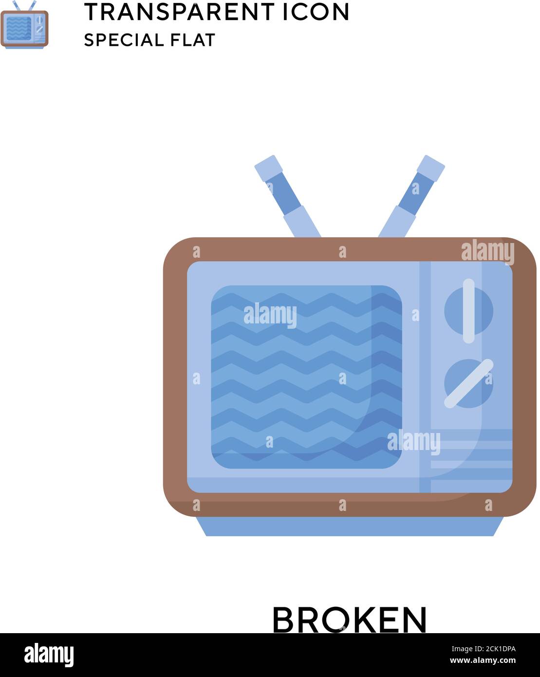 Broken vector icon. Flat style illustration. EPS 10 vector Stock Vector ...