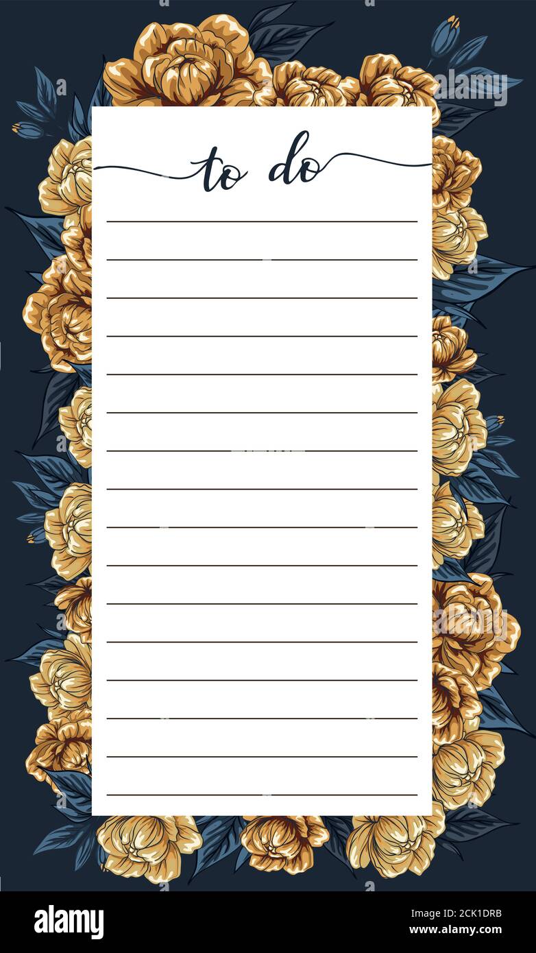 List TO DO with, check list, Layout sheet with place for notes and ...