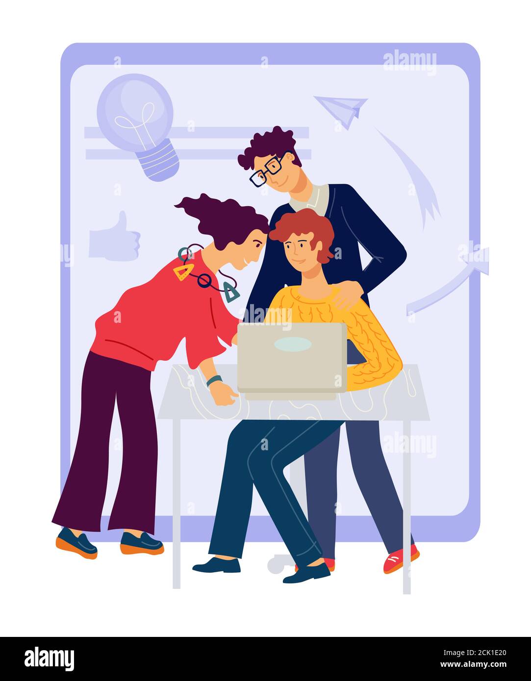 Business working office team Stock Vector Images - Alamy