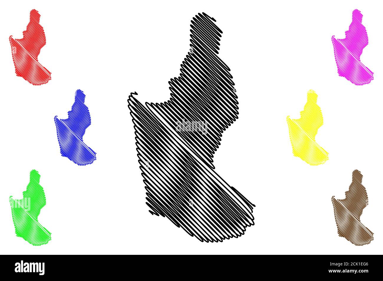 Sanaa City (Republic of Yemen) map vector illustration, scribble sketch ...