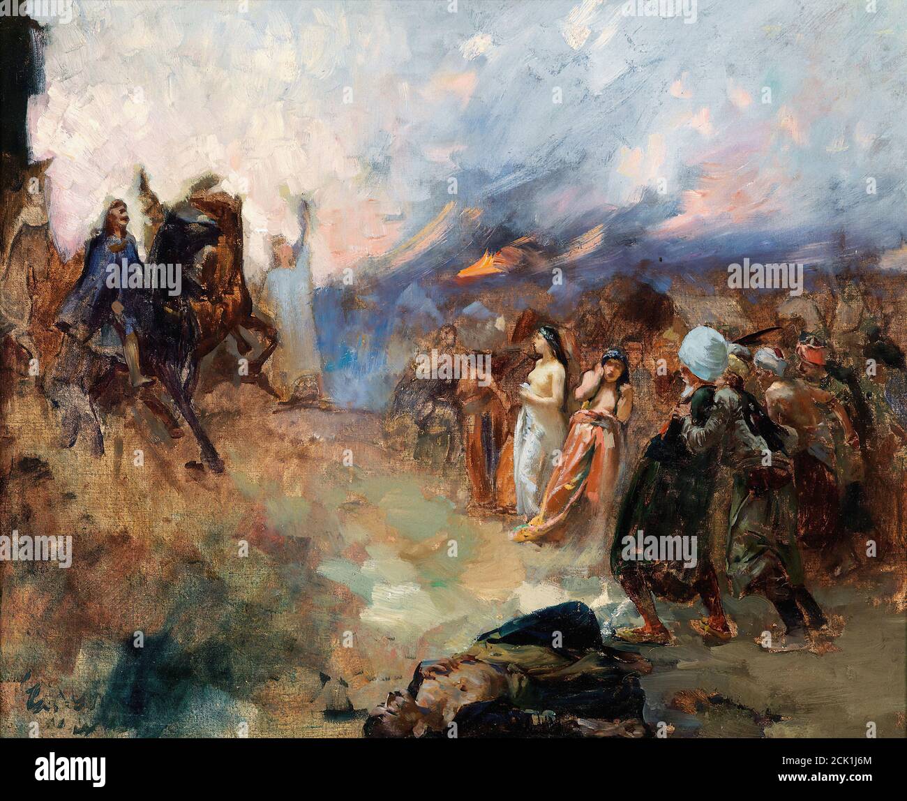 Eisenhut Ferencz Franz - Scene from the Siege of Eger Hungary ...