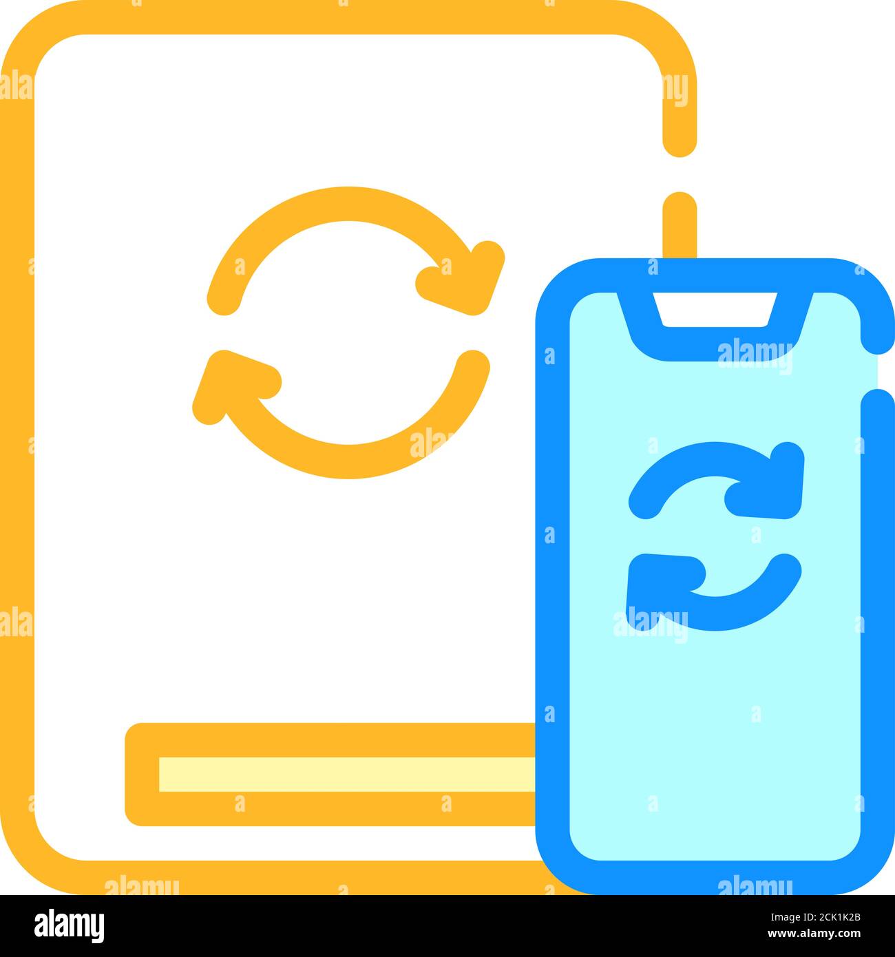 cloud synchronization with phone color icon vector illustration Stock ...