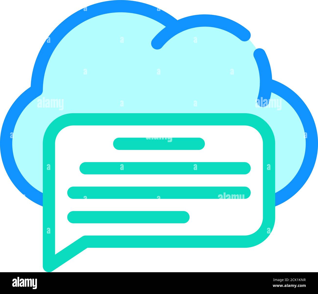 messaging cloud storage color icon vector illustration Stock Vector ...