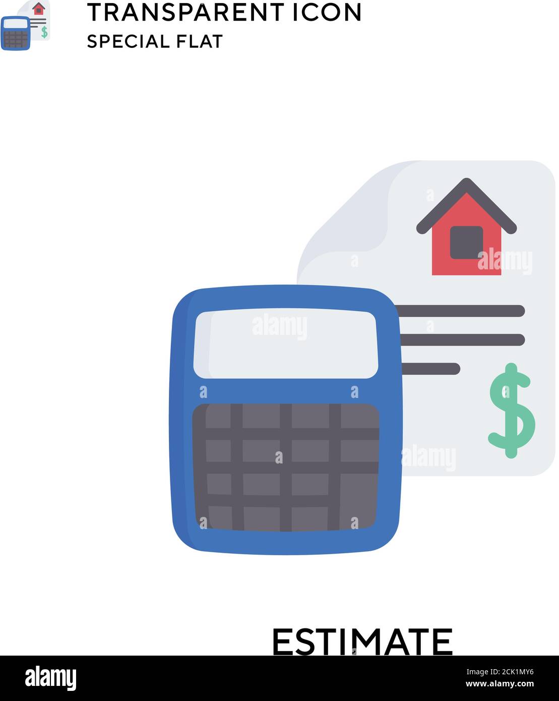 Estimate vector icon. Flat style illustration. EPS 10 vector Stock ...