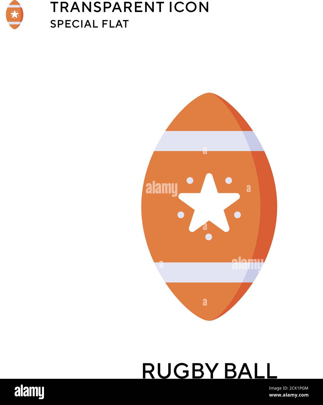 Rugby ball vector icon. Flat style illustration. EPS 10 vector Stock ...