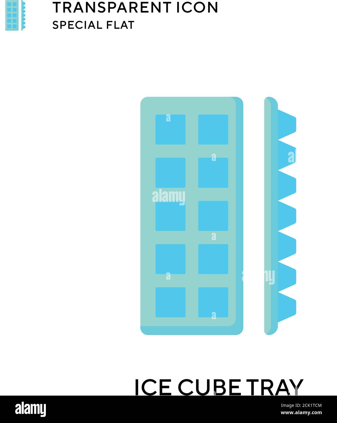 Ice cube tray vector icon. Flat style illustration. EPS 10 vector Stock ...