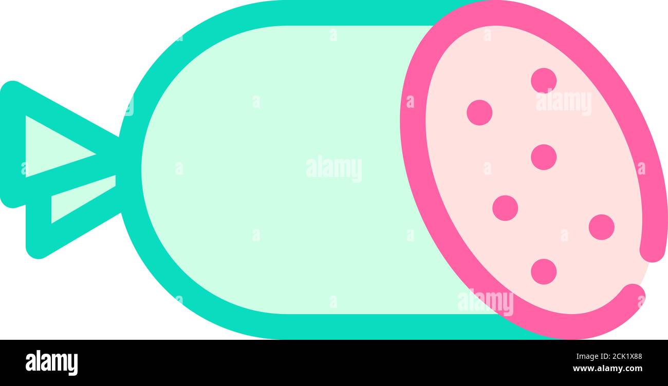 seitan sausage color icon vector symbol illustration Stock Vector Image ...