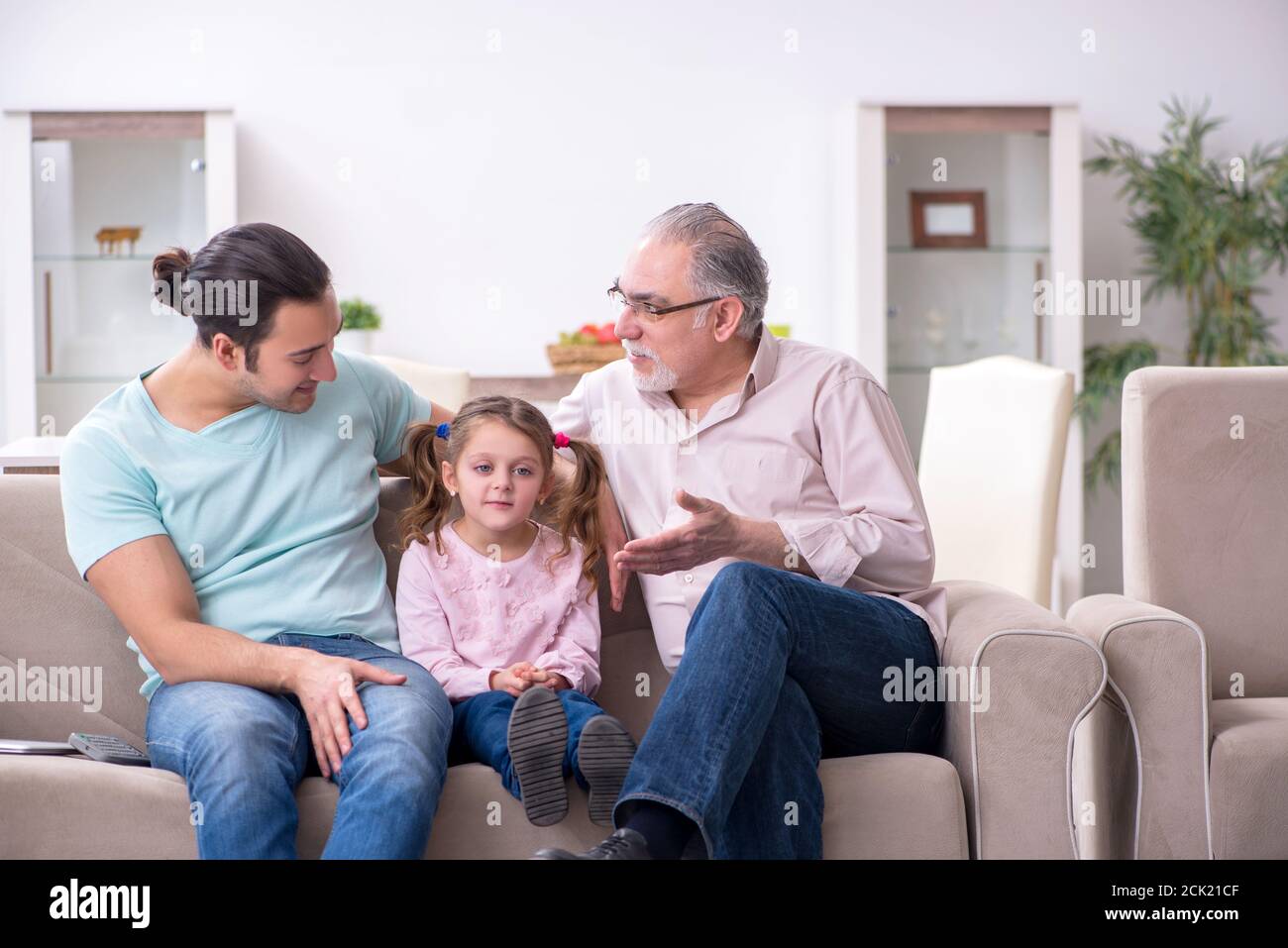 Three generations of family in the early development concept Stock ...