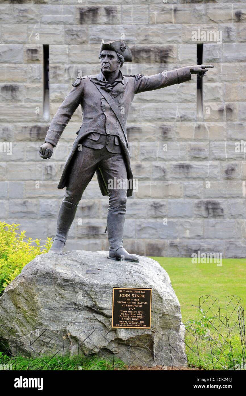 Statue of Brigadier General John Stark of American Revolutionary War ...