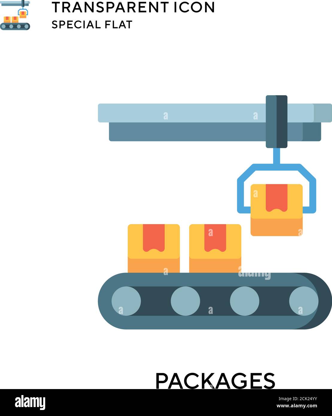 Packages vector icon. Flat style illustration. EPS 10 vector Stock ...