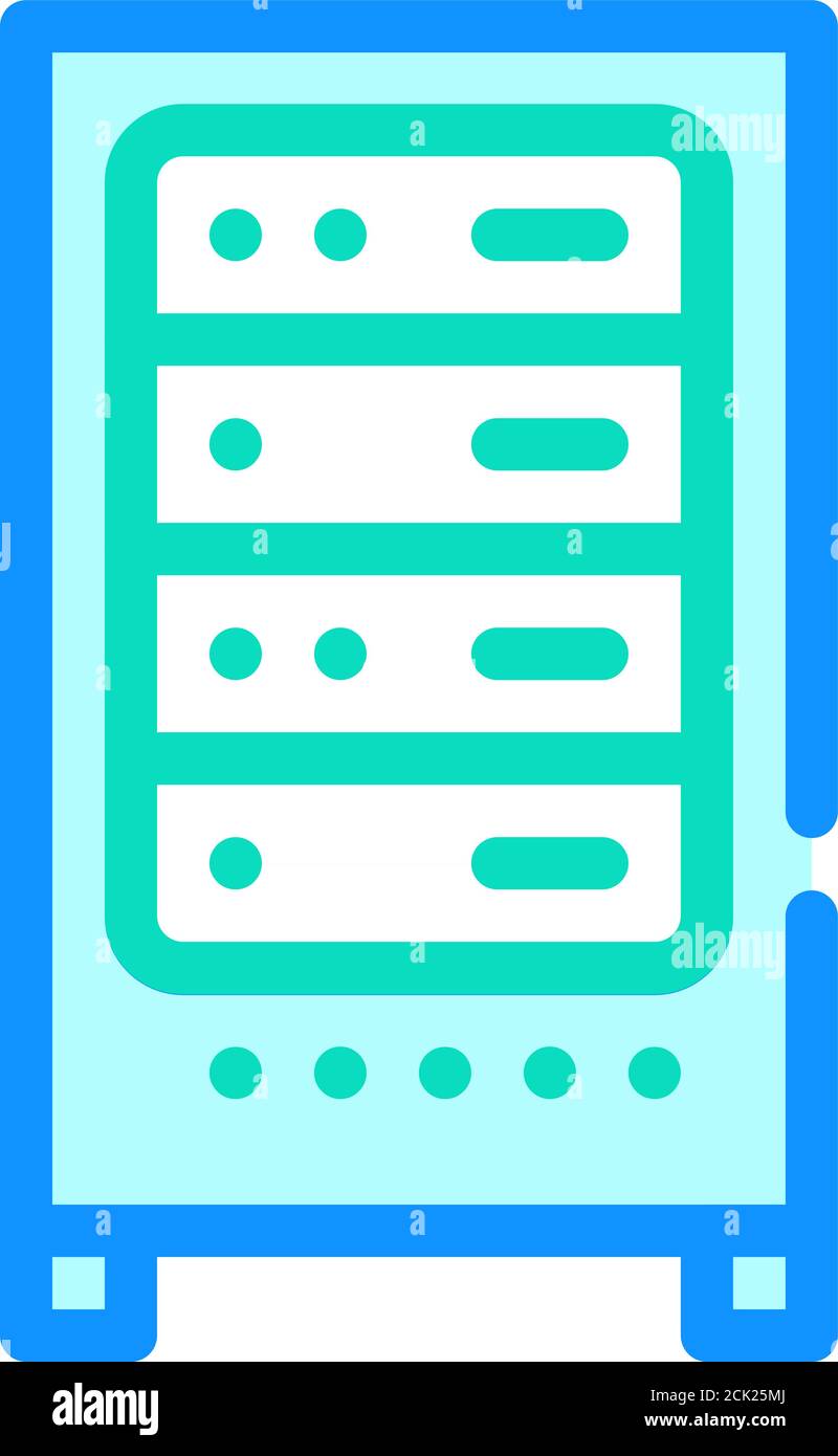data center server color icon vector illustration Stock Vector Image ...