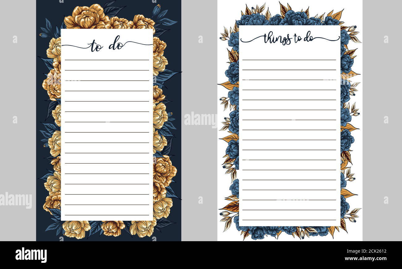 List TO DO with, check list, Layout sheet with place for notes and ...