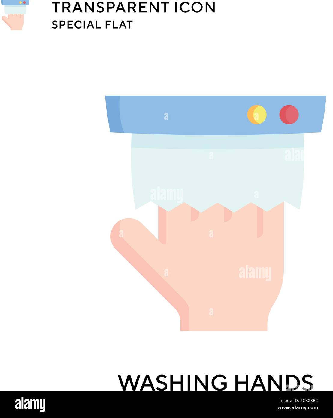 Washing hands vector icon. Flat style illustration. EPS 10 vector Stock ...