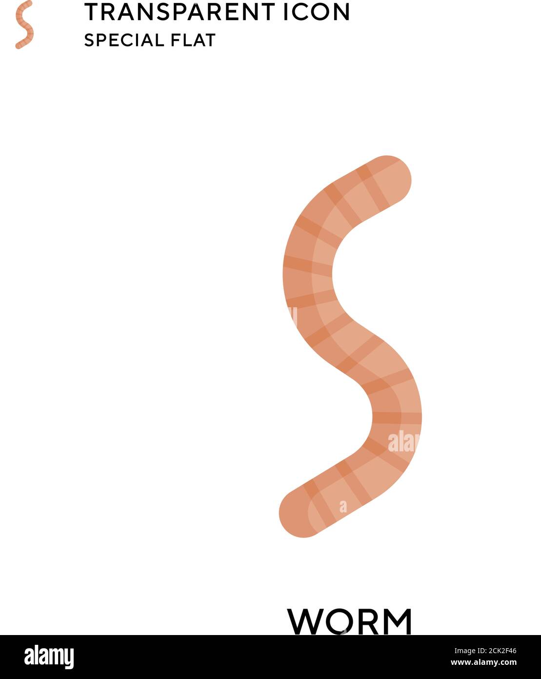 Worm vector icon. Flat style illustration. EPS 10 vector Stock Vector ...