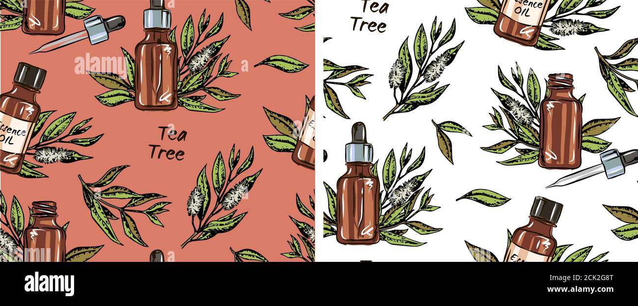 Bottles of essential oils Stock Vector Images - Alamy
