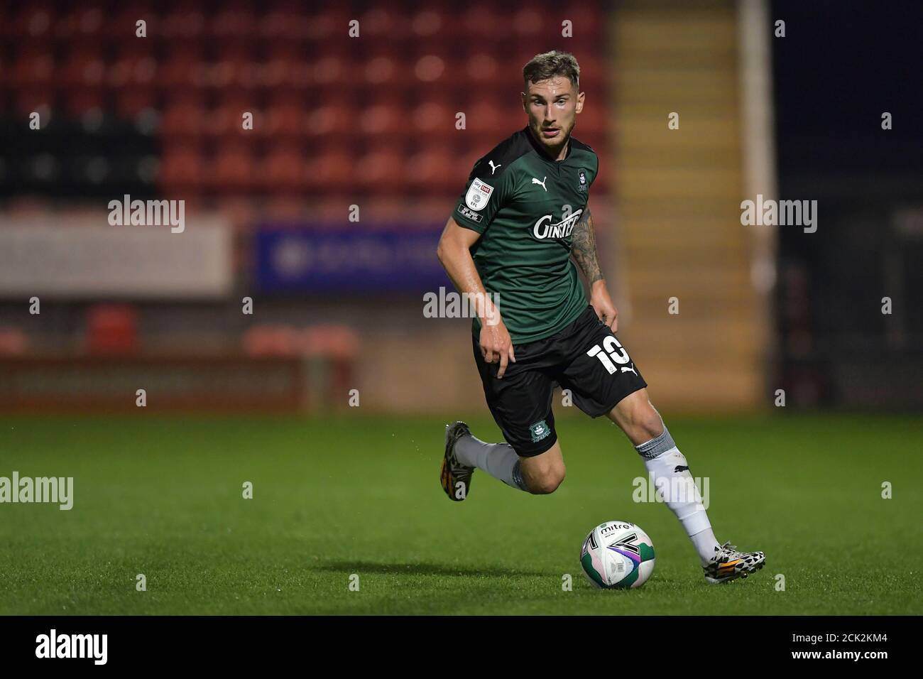 London, UK. 15th Sep, 2020. Danny Mayor of Plymouth Argyle in action ...