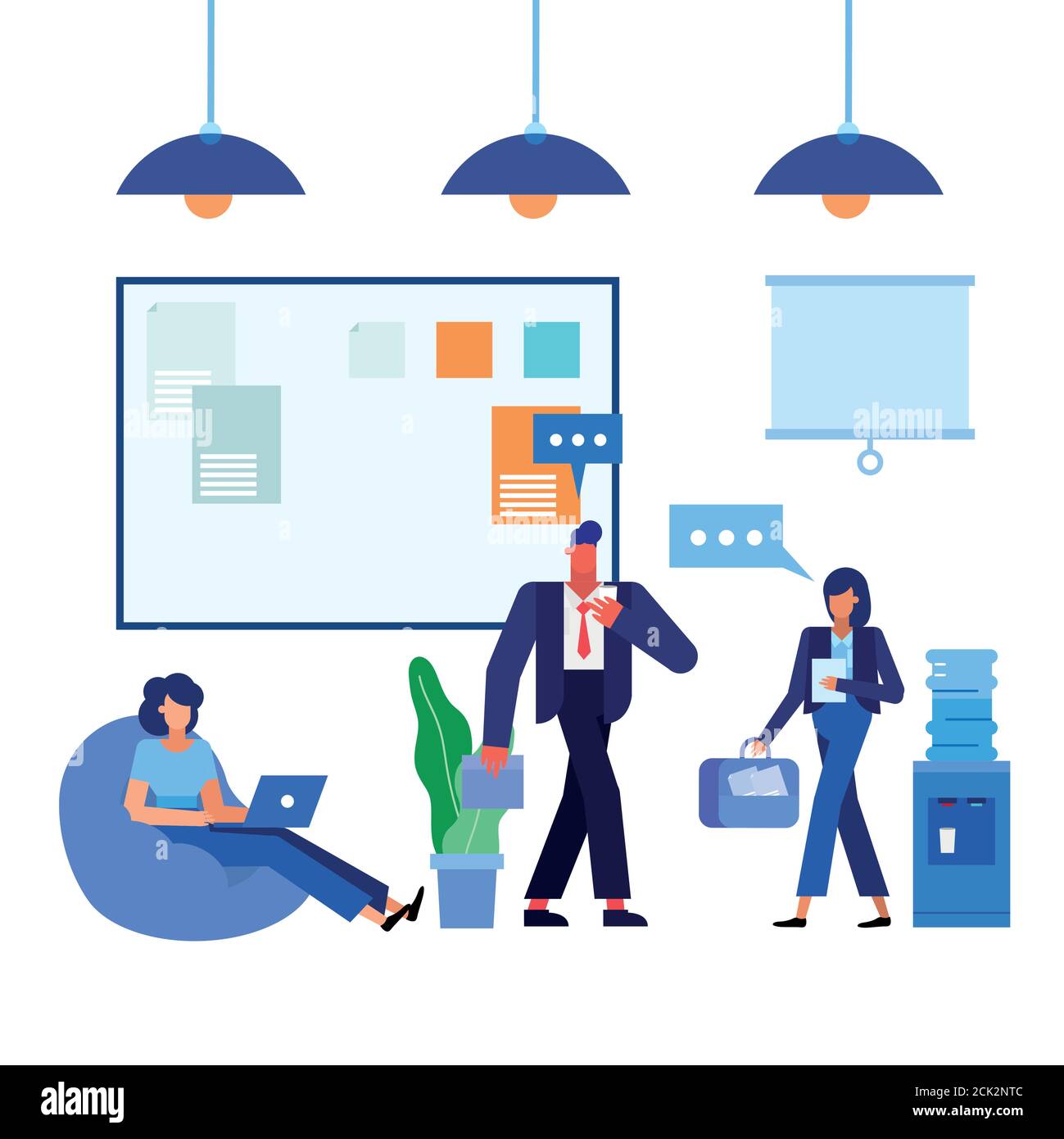 women and man in the office design, business objects workforce and ...