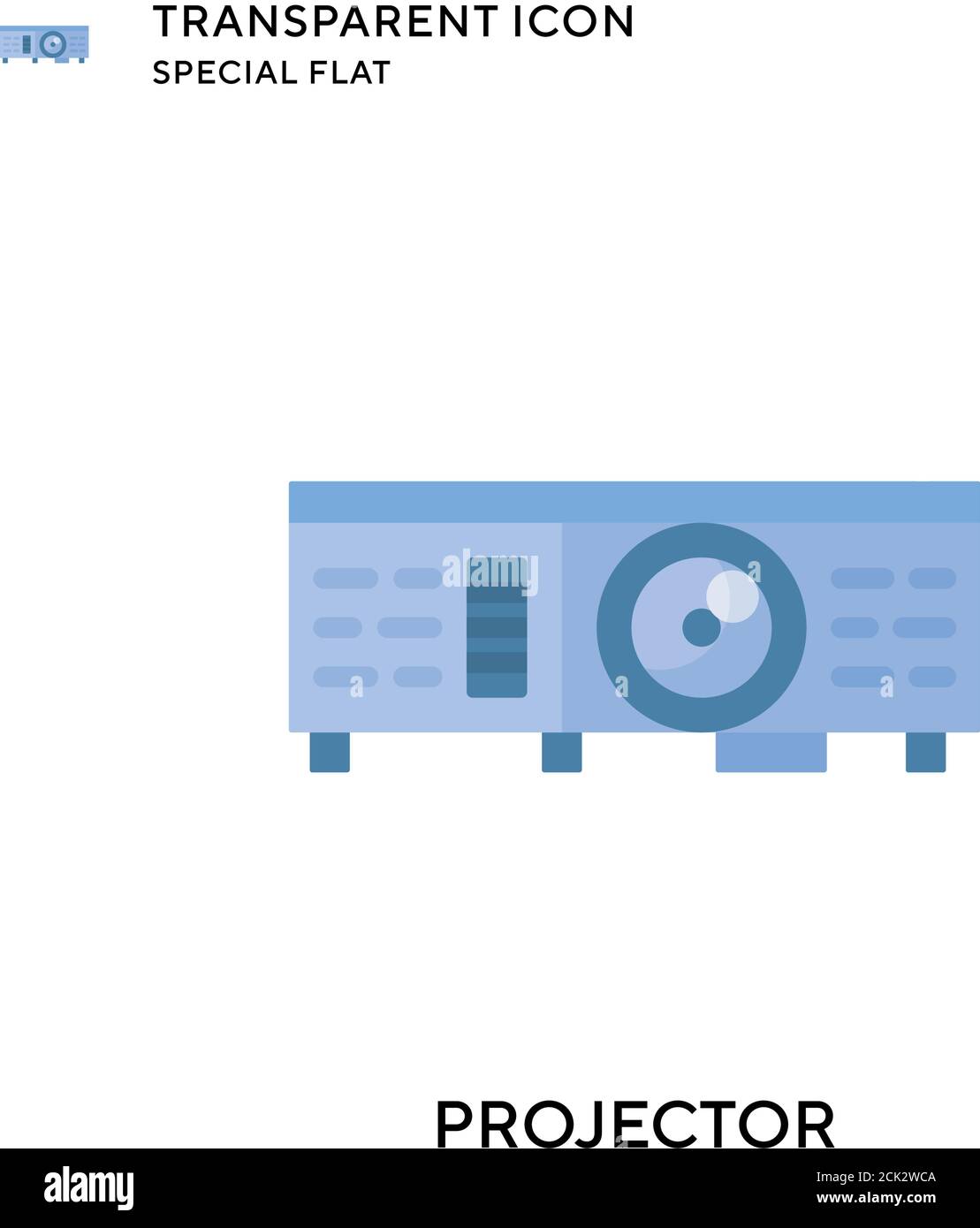 Projector vector icon. Flat style illustration. EPS 10 vector Stock ...