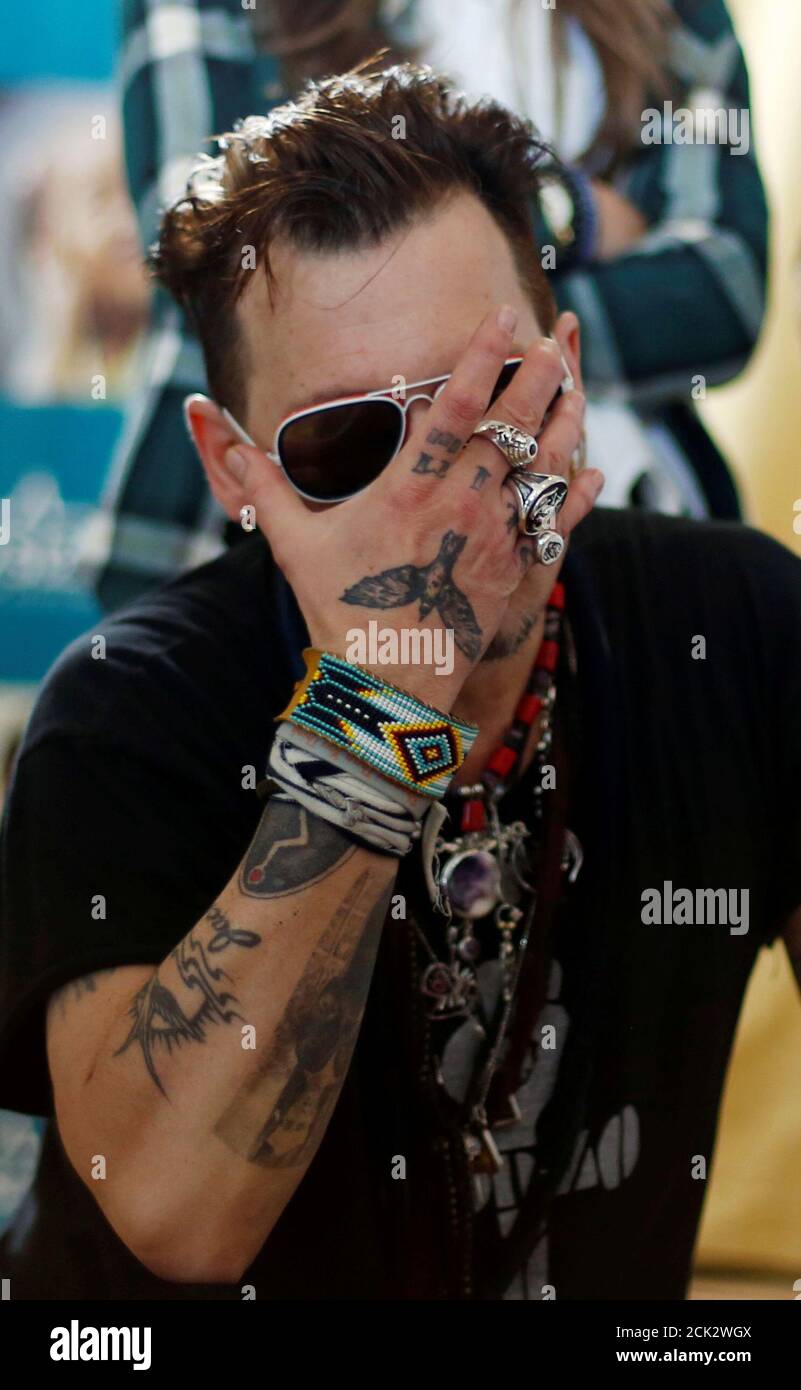 Johnny Depp of the band Hollywood Vampires attends a charitable event ...