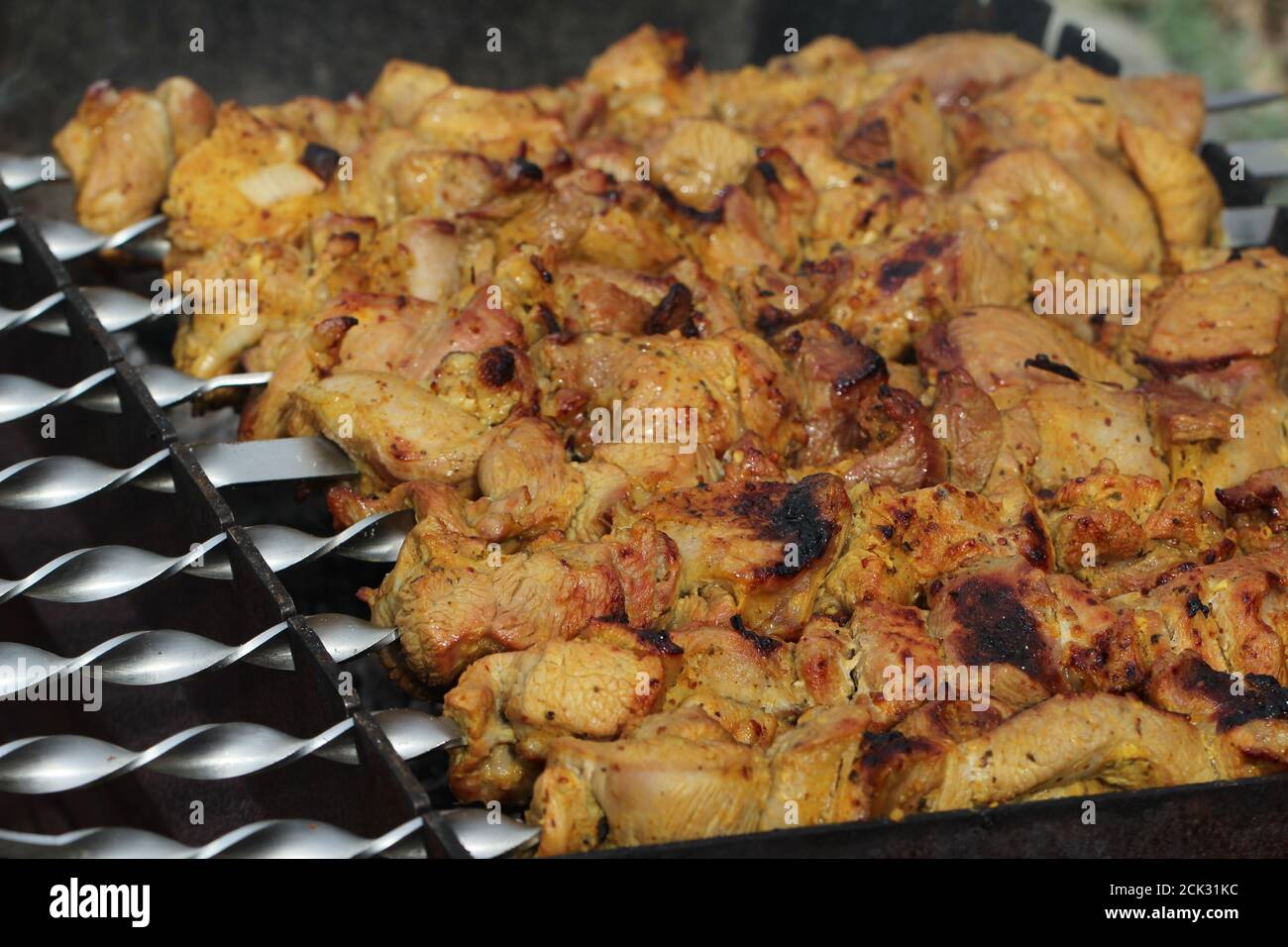Closeup focus shot of delicious-looking barbecue Stock Photo - Alamy