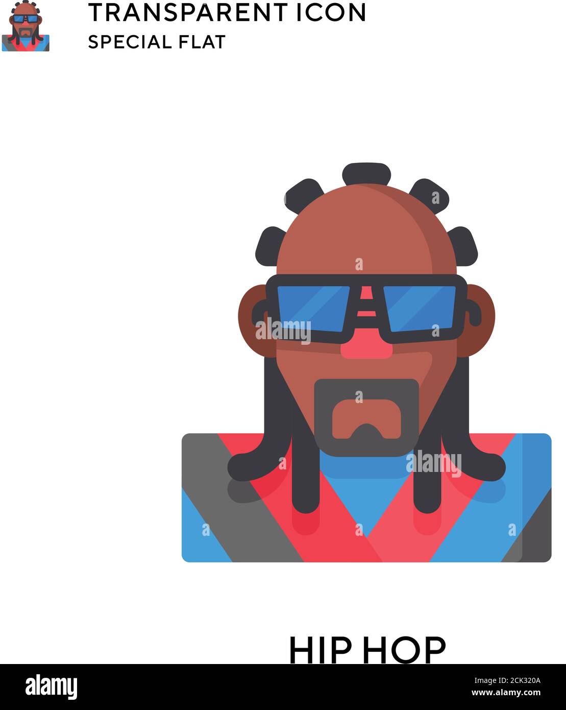 Hip hop vector icon. Flat style illustration. EPS 10 vector Stock ...