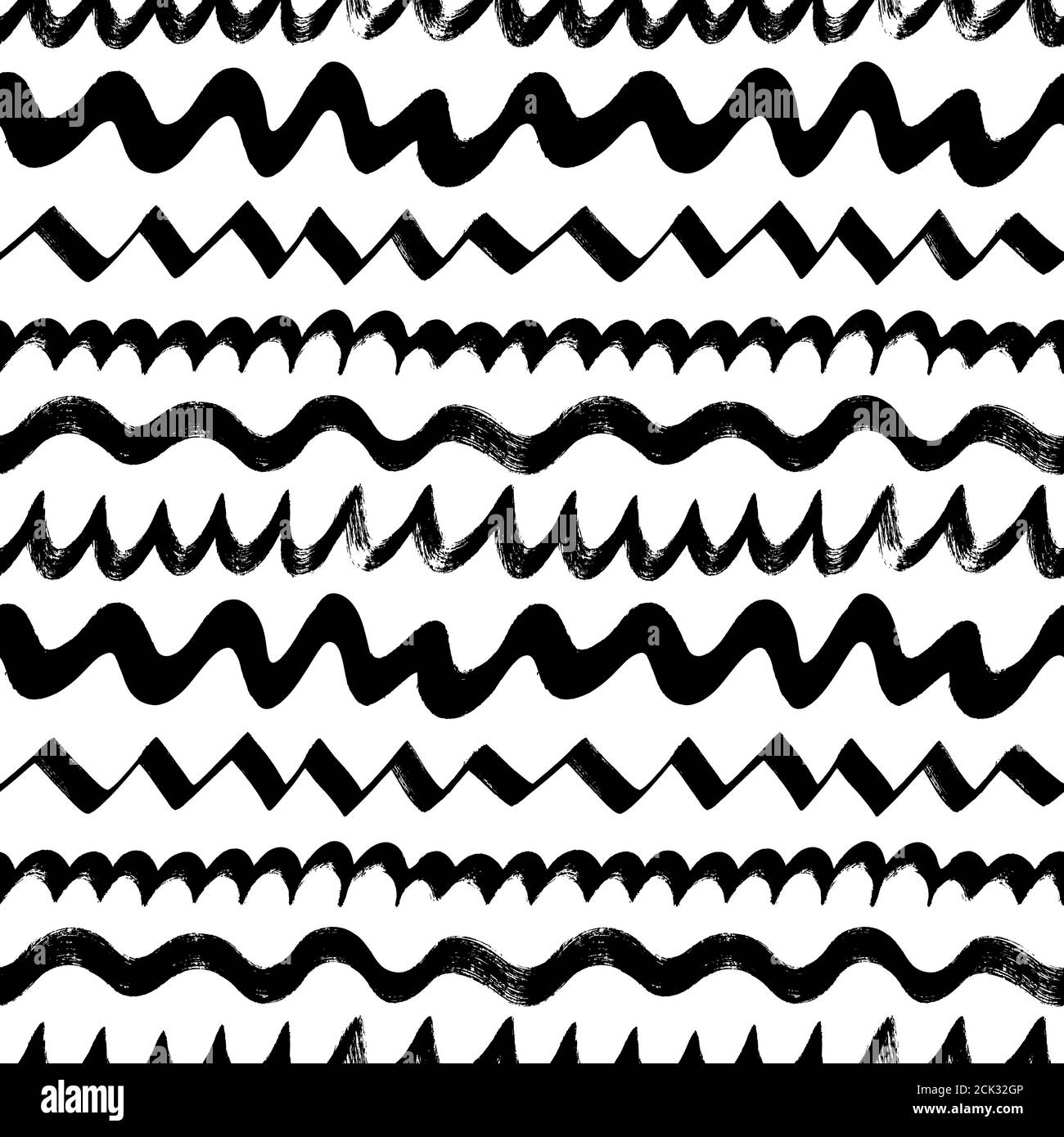Wavy, zig zag, curly lines seamless vector pattern Stock Vector Image ... Wavy, zig zag, curly lines seamless vector pattern Stock Vector Image ...