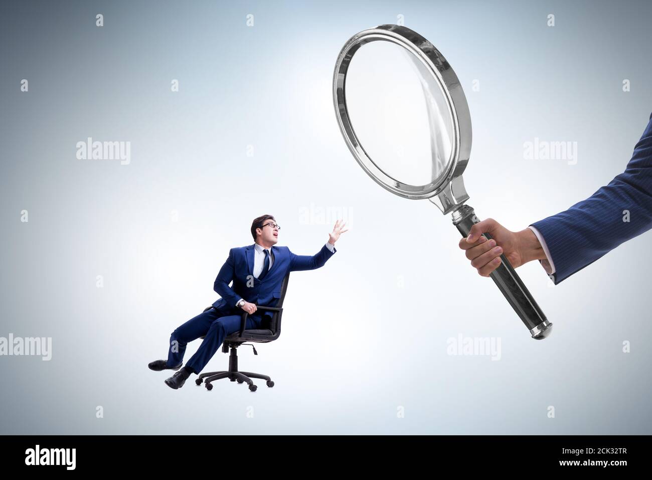 Concept of employee monitoring by the boss Stock Photo - Alamy