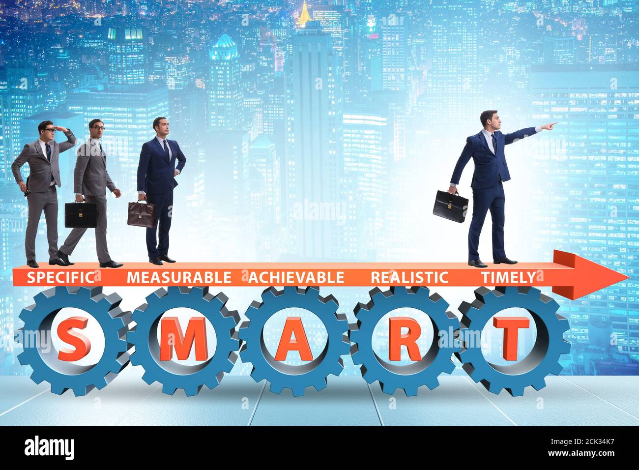 Concept of SMART objectives in the performance management Stock Photo ...