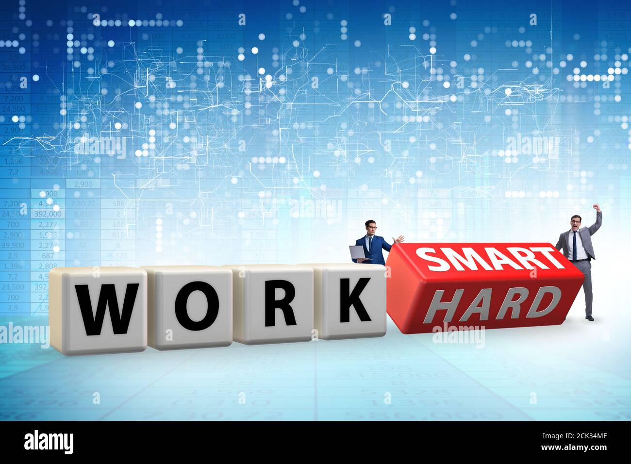 Concept of working smarter not harder Stock Photo - Alamy