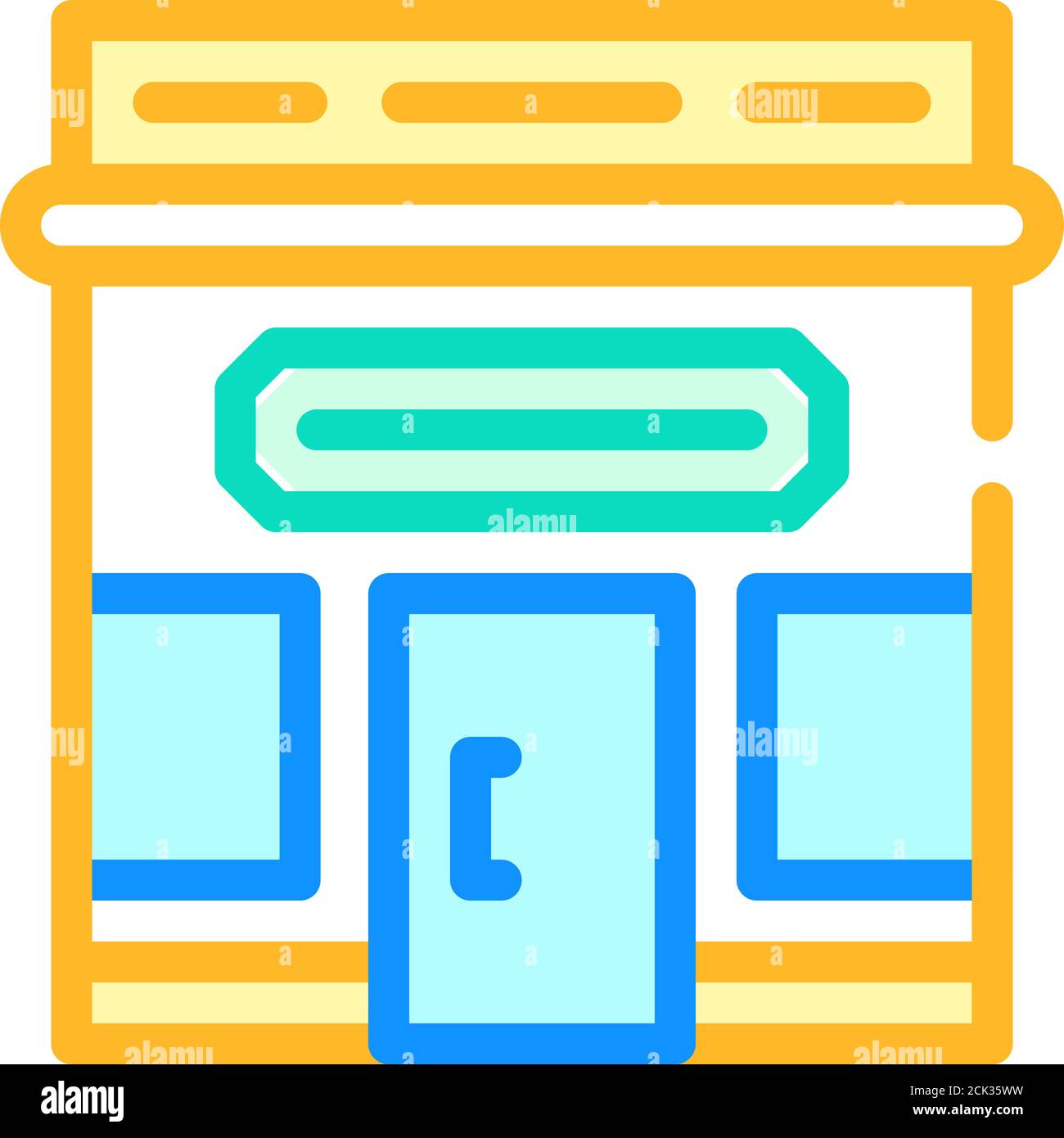 shop building color icon vector symbol illustration Stock Vector Image ...